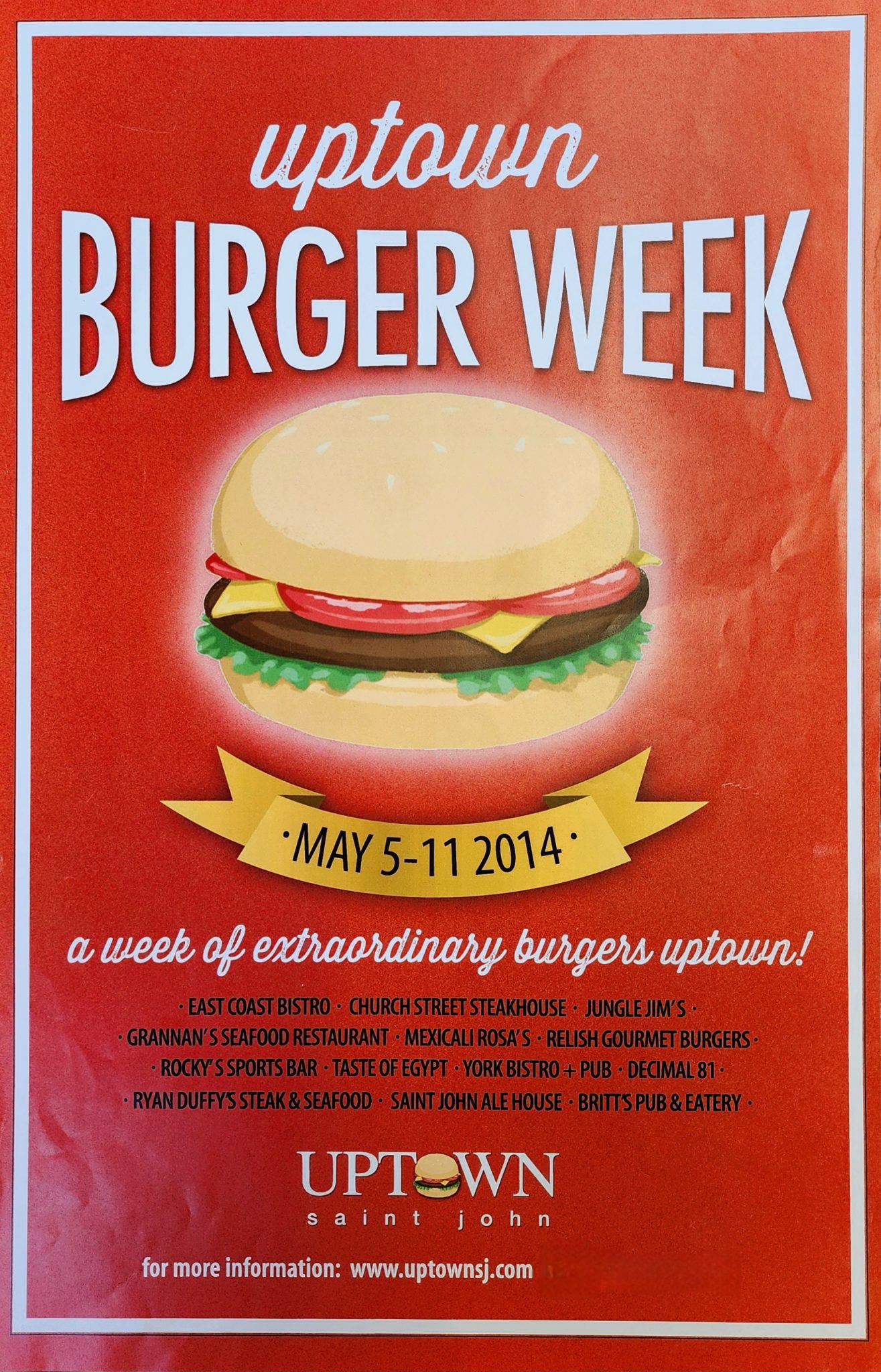 UPTOWN BURGER WEEK - THE STORY AND HISTORY | Uptown Saint John